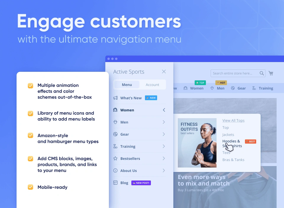 Magento 2 Mega Menu Extension | Magento Custom Navigation Menu Plugin | Vertical Menu | Category ...