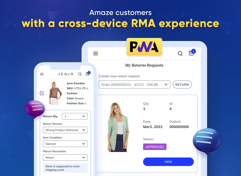 Magento 2 PWA Add-on for RMA