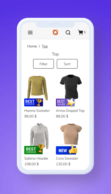 Magento 2 PWA Add-on for Product Labels